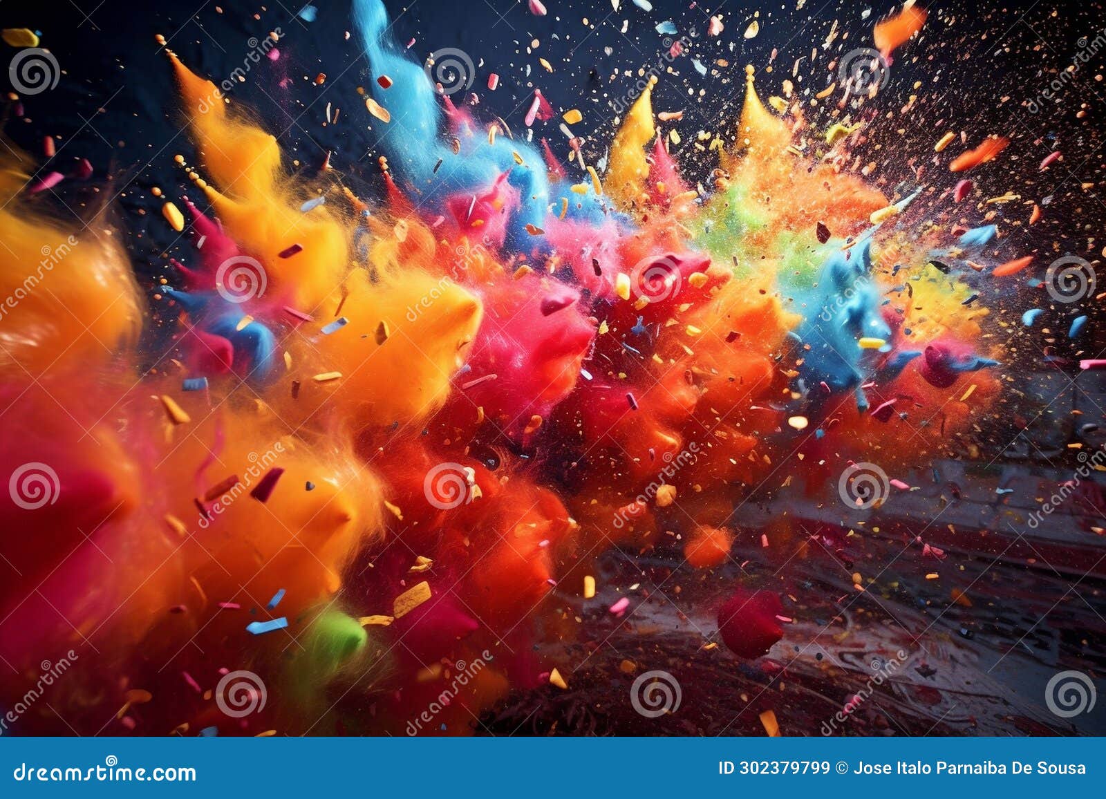 Highlight the Significance of Water in Holi Stock Illustration ...