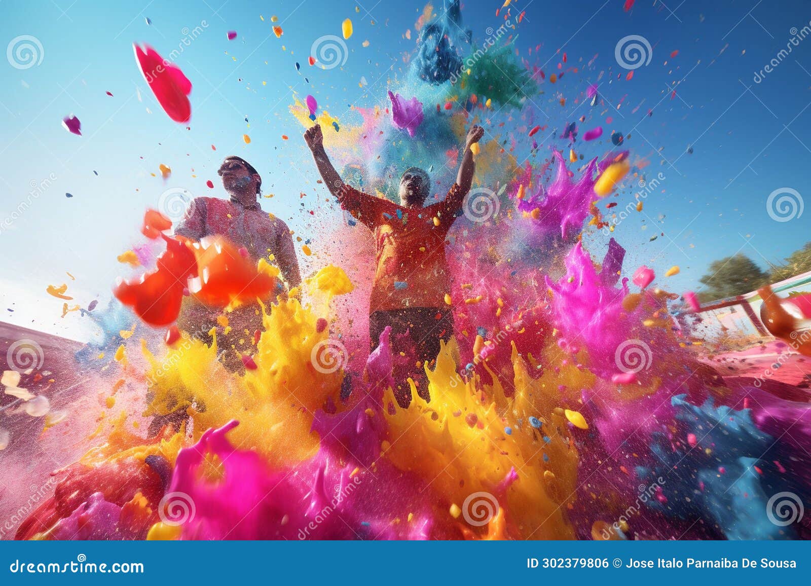 Highlight the Significance of Water in Holi Stock Illustration ...