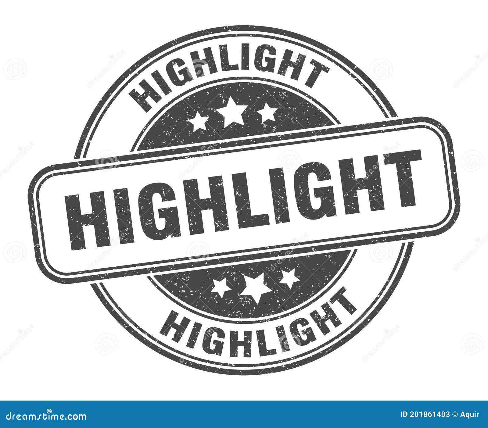 Highlight Stamp. Highlight Label. Round Grunge Sign Stock Vector ...