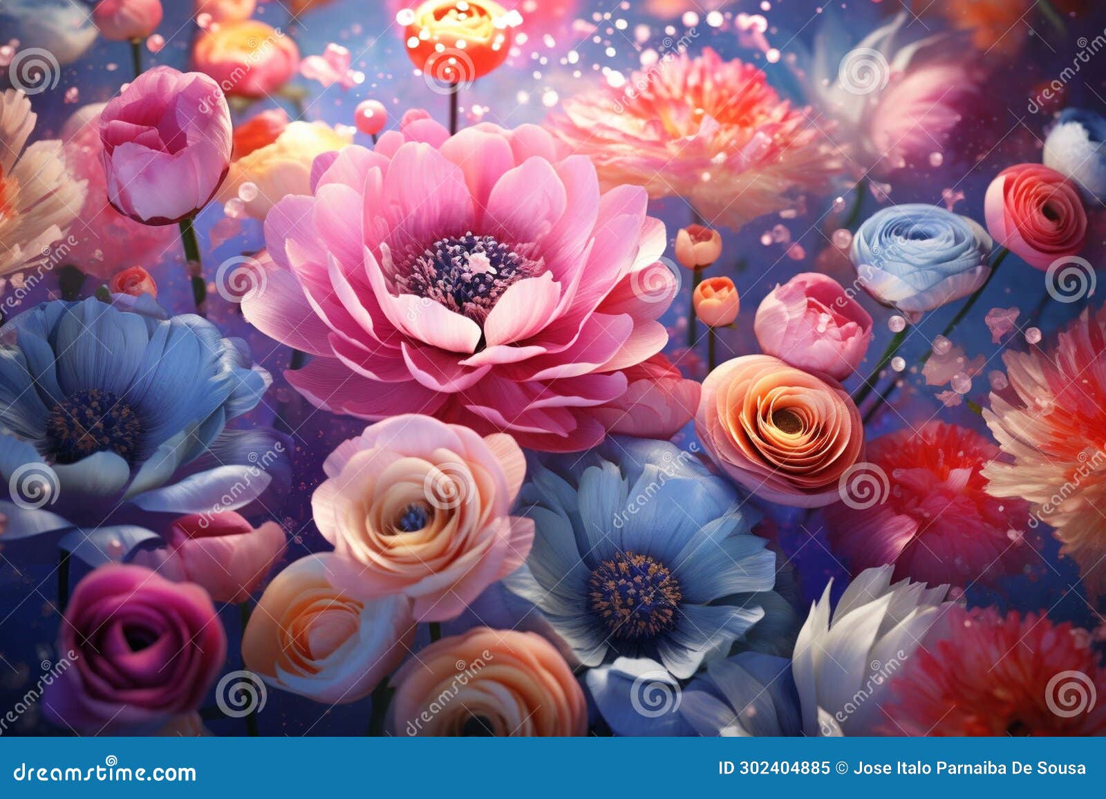 Highlight the Use of Flower Backgrounds in Stock Illustration ...
