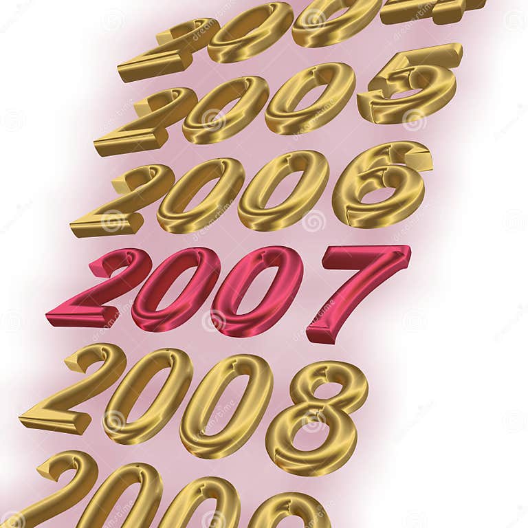 Highlighted 2007 stock illustration. Illustration of background - 613116