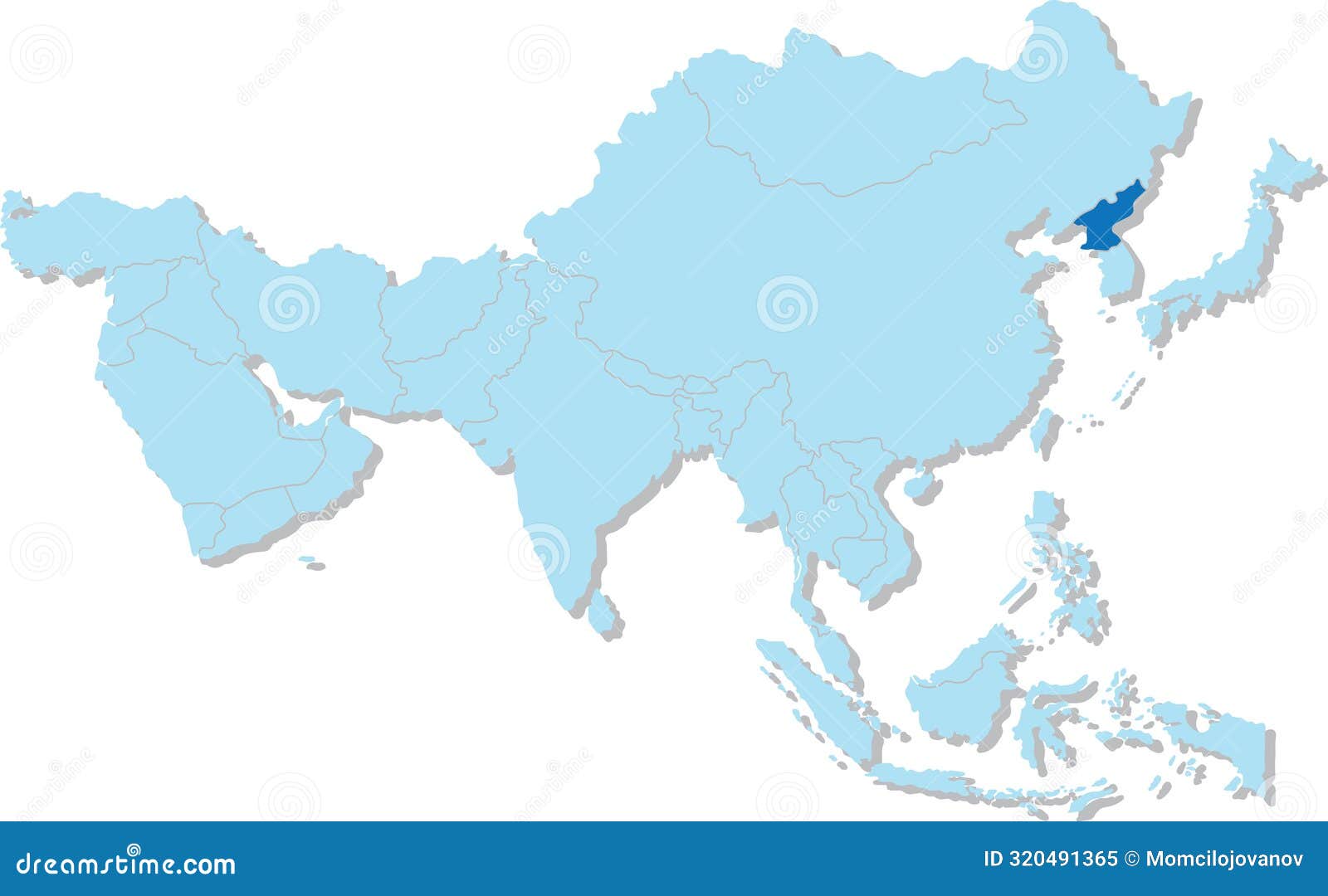 OAE Map Is Highlighted In Blue On The World Map Stock Photography ...
