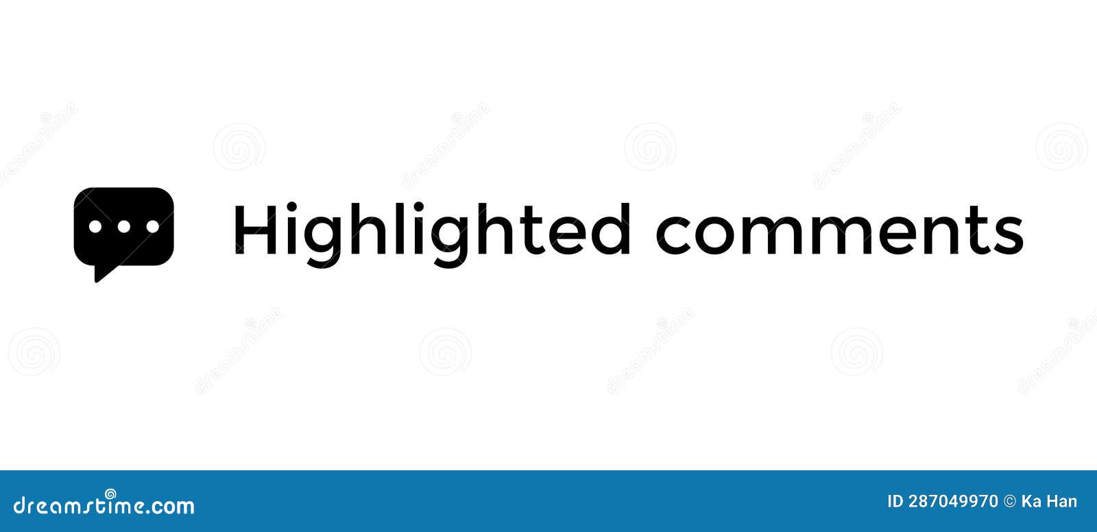 Highlighted Comments Icon Vector. Facebook Highlight Comments Menu ...