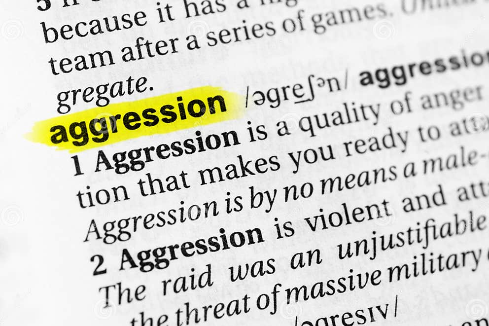 Highlighted English Word `aggression` and Its Definition in the ...