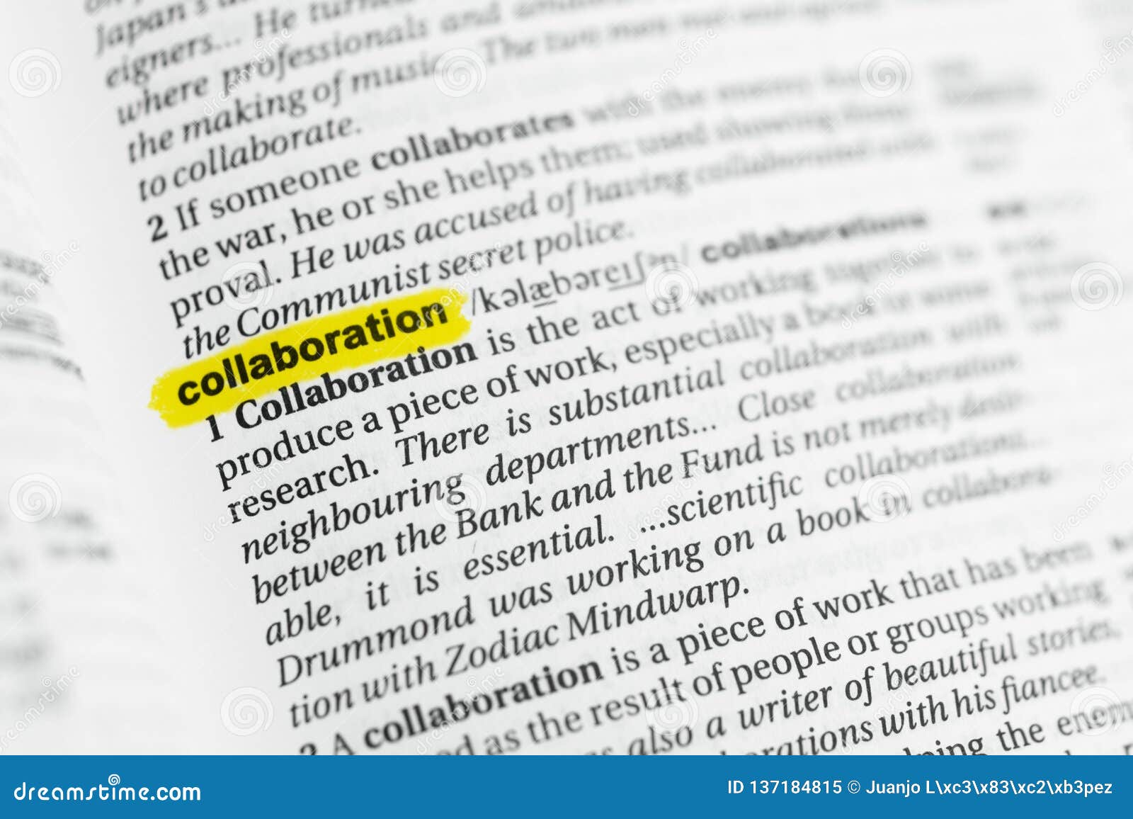 Highlighted English Word Collaboration and Its Definition at the ... Highlighted English Word Collaboration and Its Definition at the ...