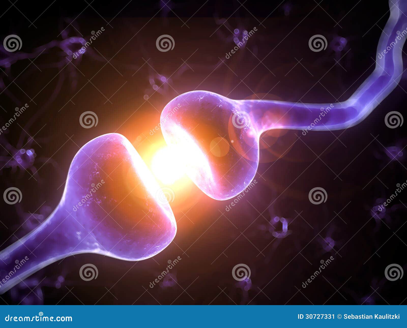 Highlighted receptor stock illustration. Illustration of neurology ...