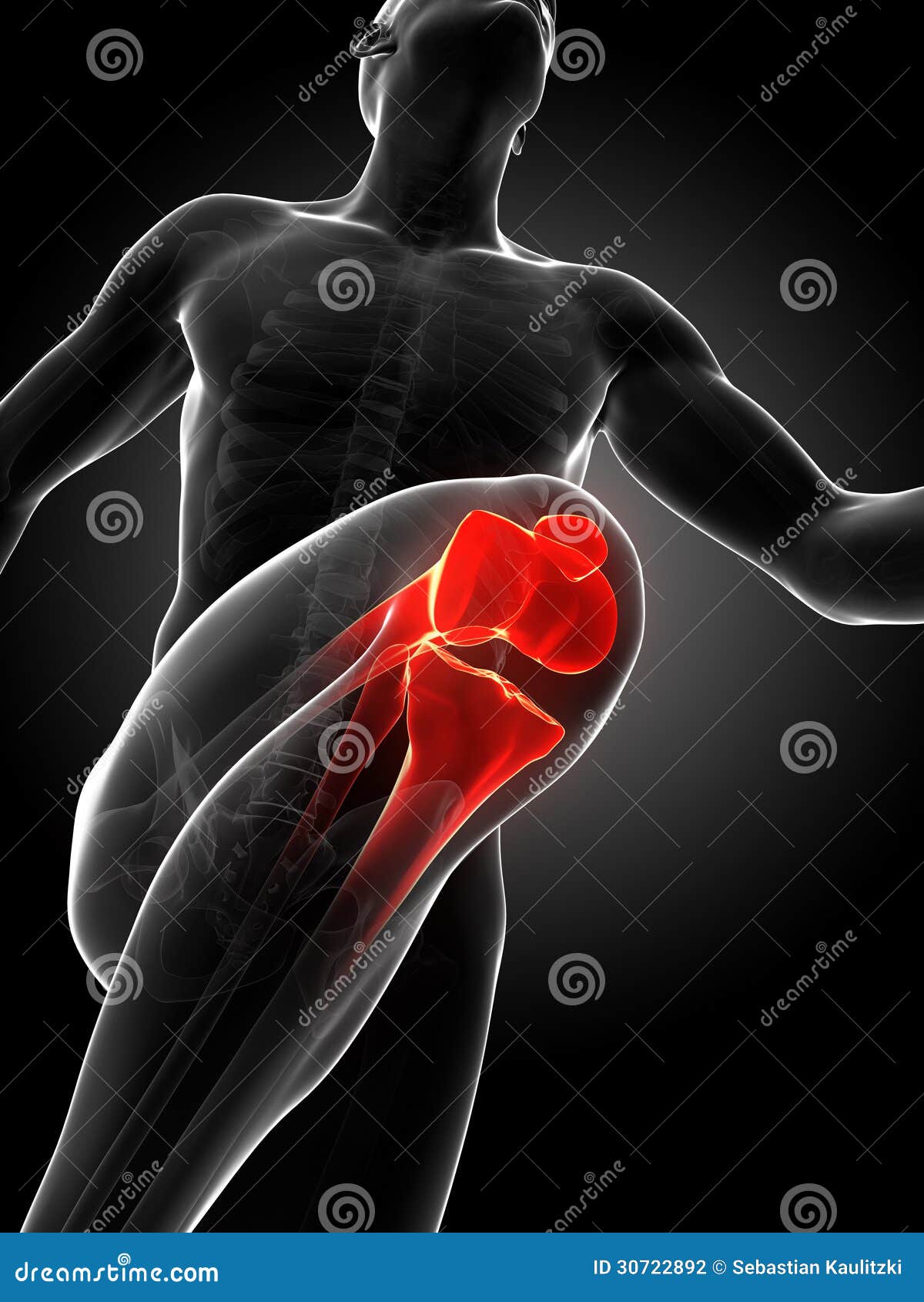 Highlighted runner joints stock illustration. Illustration of athlete ...