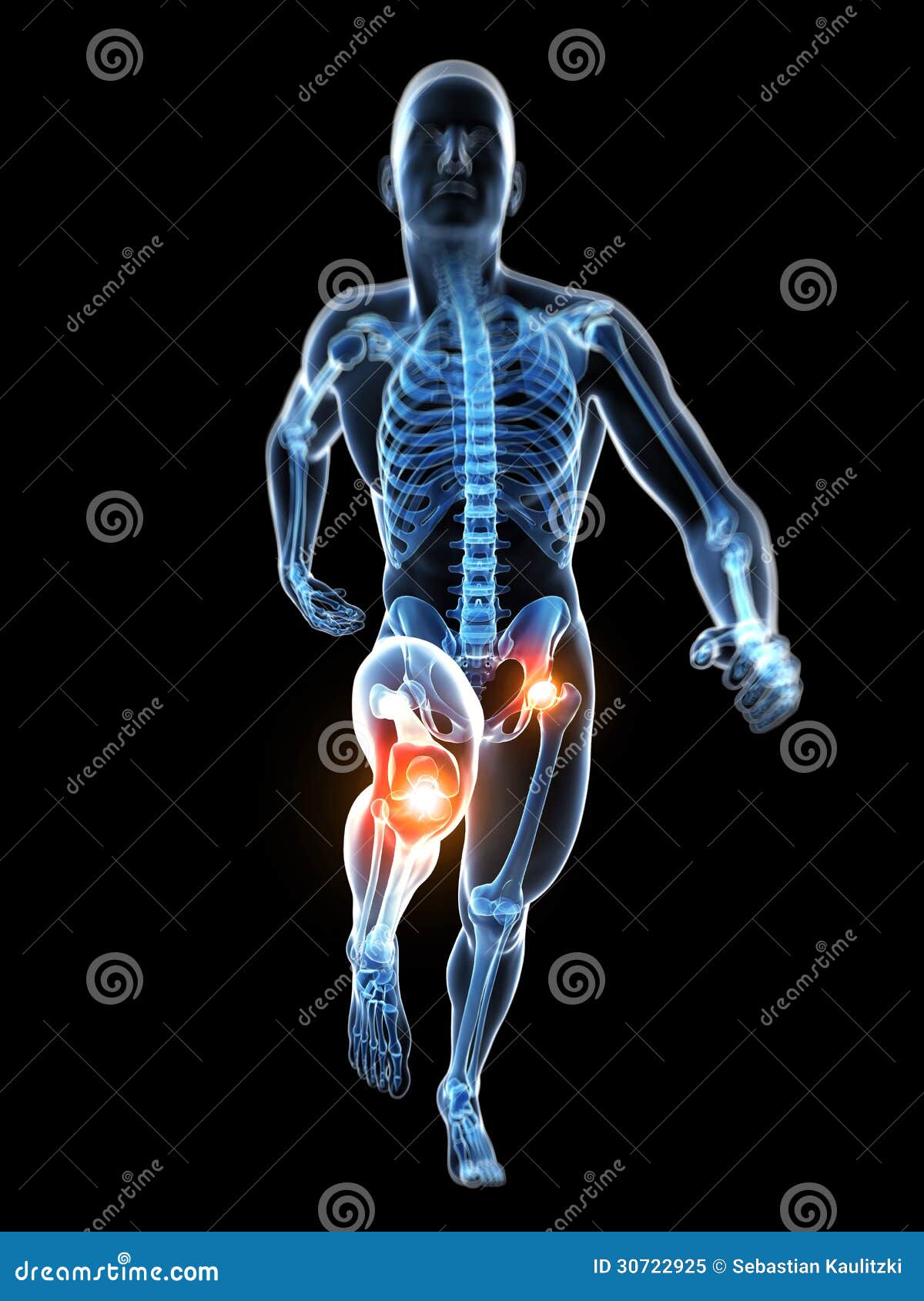 Highlighted runner joints stock illustration. Illustration of ...