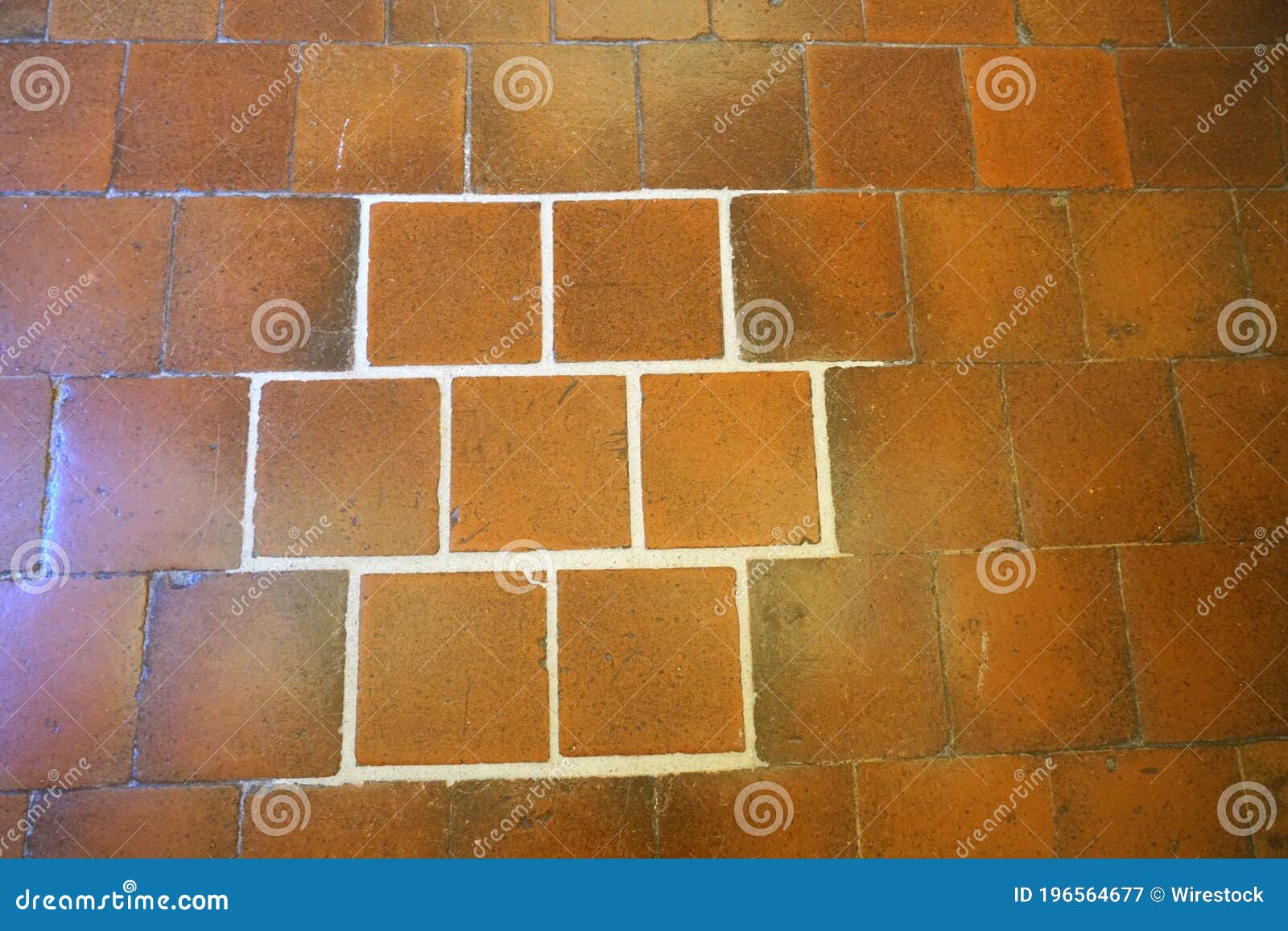 Highlighted Square Tiles of a Brick Wall Stock Image - Image of design ...