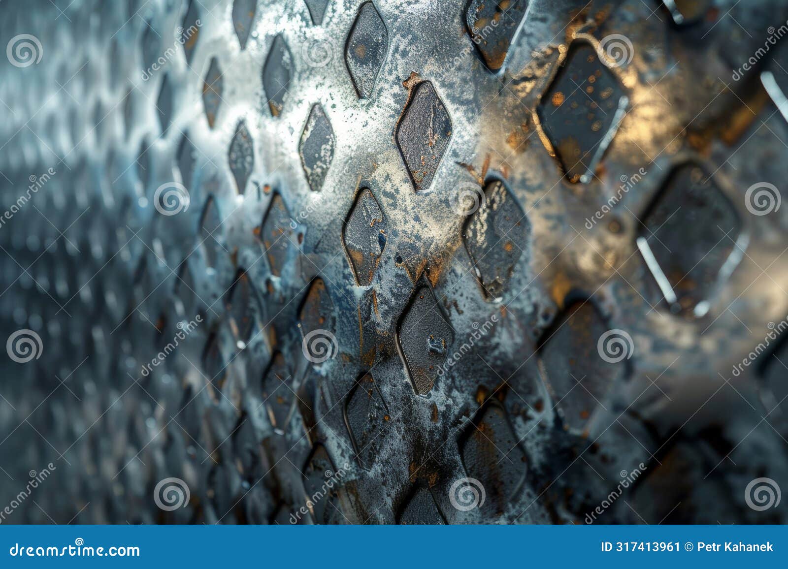 Highlighted Texture of Galvanized Steel Beam in Manufacturing, with ...