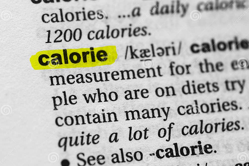 Highlighted Word Calorie Concept and Meaning Stock Image - Image of ...