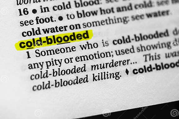 Highlighted Word Cold Blooded Concept and Meaning Stock Image - Image ...