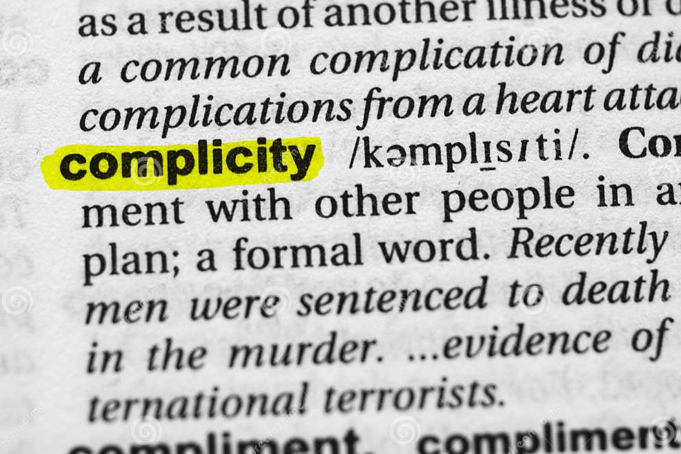 Highlighted Word Complicity Concept and Meaning Stock Image - Image of ...