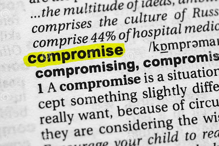 Highlighted Word Compromise Concept and Meaning Stock Image - Image of ...