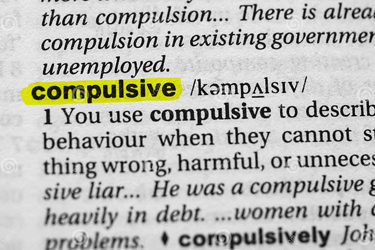 Highlighted Word Compulsive Concept and Meaning Stock Photo - Image of ...