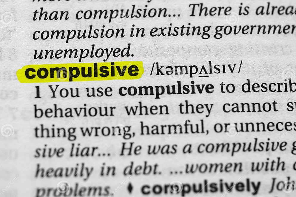 Highlighted Word Compulsive Concept and Meaning Stock Photo - Image of ...