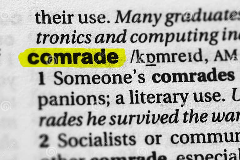Highlighted Word Comrade Concept and Meaning Stock Image - Image of ...