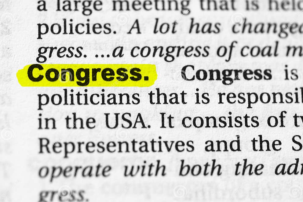 Highlighted Word Congress Concept and Meaning Stock Photo - Image of ...