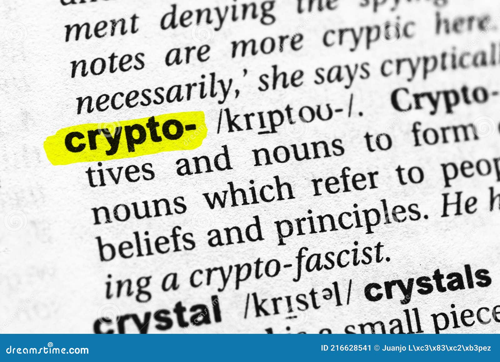 Highlighted Word Crypto Concept and Meaning Stock Image - Image of ...