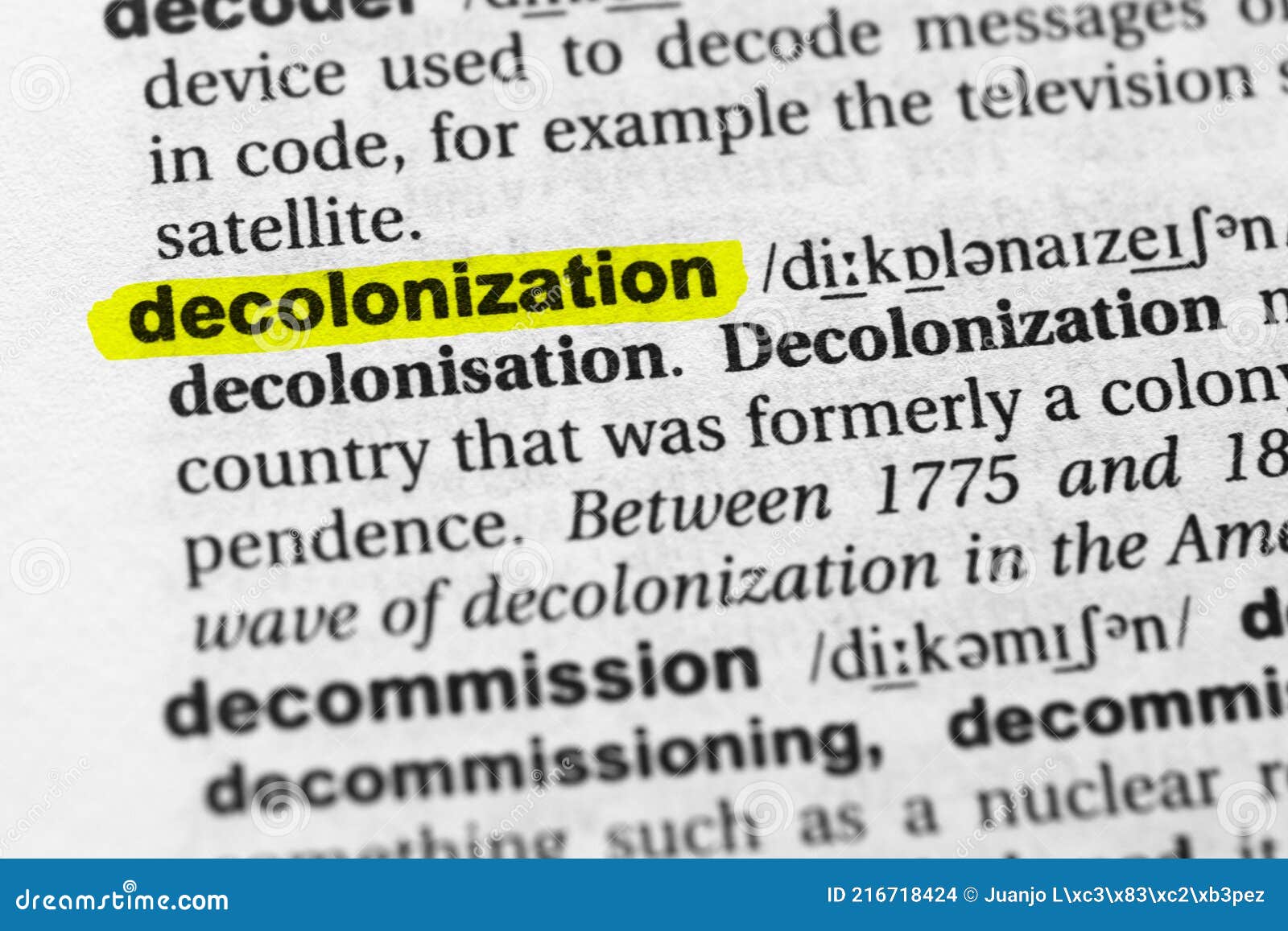 Highlighted Word Decolonization Concept and Meaning Stock Photo - Image ...