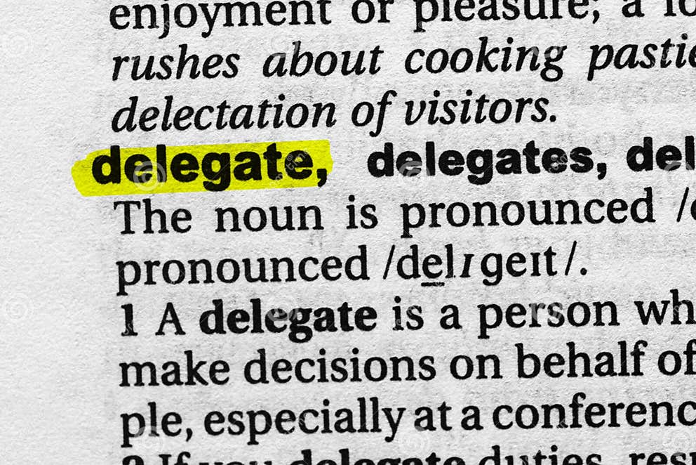 Highlighted Word Delegate Concept and Meaning Stock Image - Image of ...