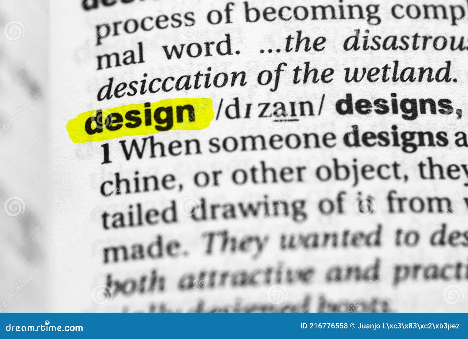 Highlighted Word Design Concept and Meaning Stock Photo - Image of ...