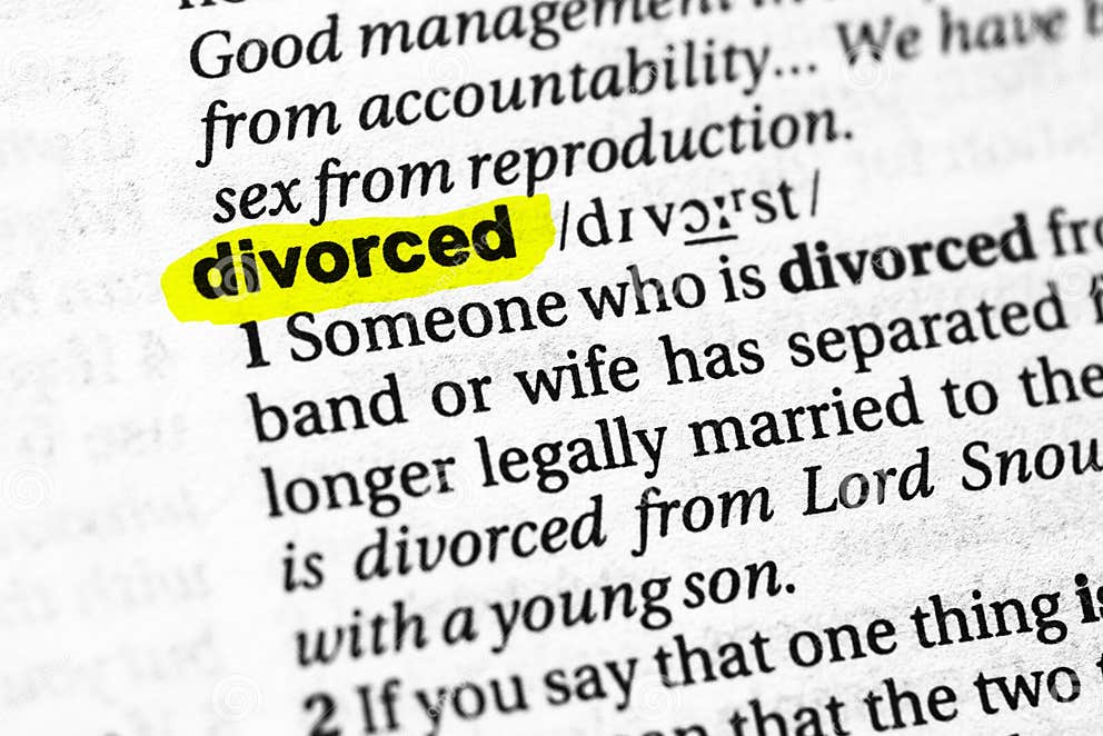Highlighted Word Divorced Concept and Meaning Stock Image - Image of ...