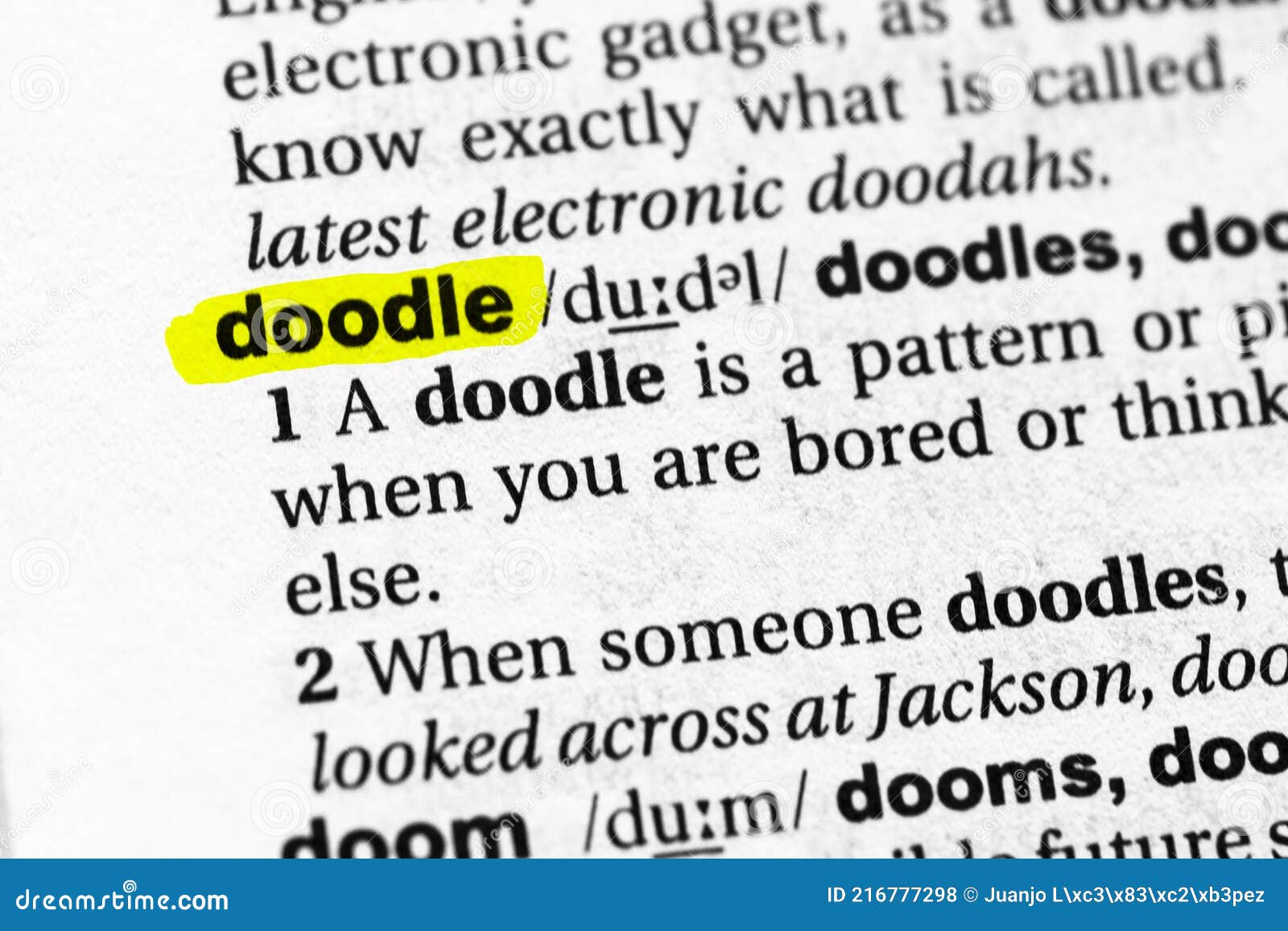 Highlighted Word Doodle Concept and Meaning Stock Photo - Image of ...