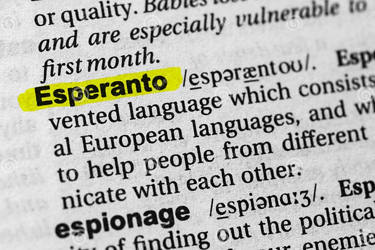 Highlighted Word Esperanto Concept and Meaning Stock Photo - Image of ...