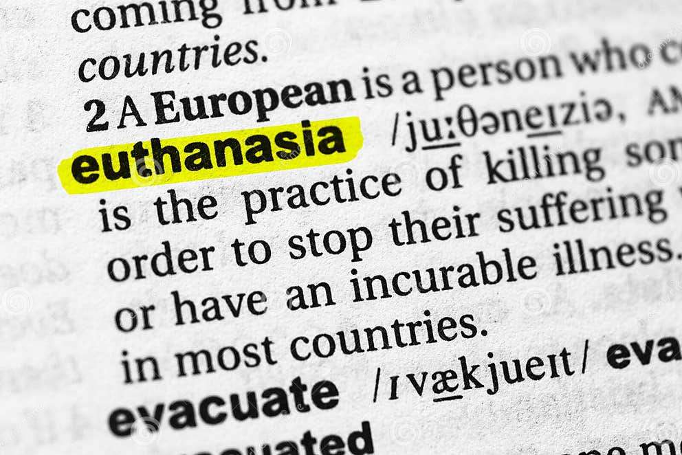 Highlighted Word Euthanasia Concept and Meaning Stock Photo - Image of ...