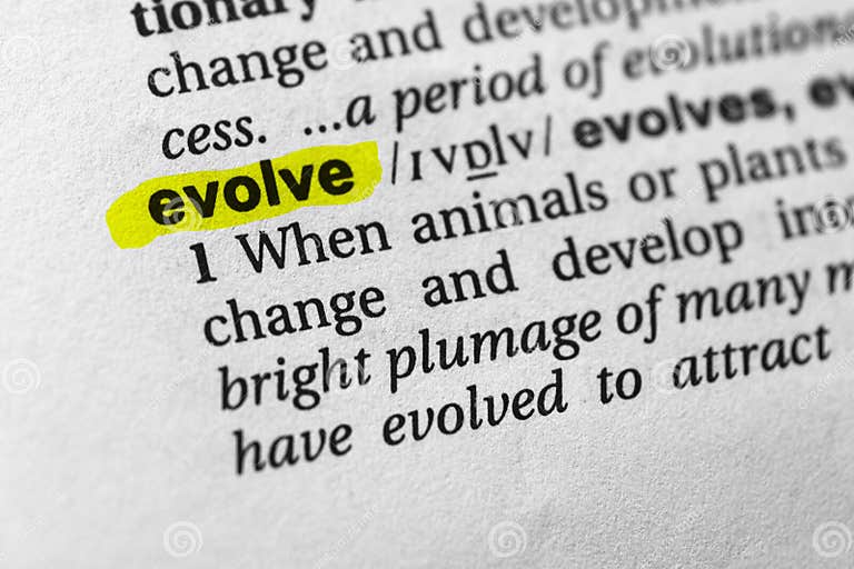 Highlighted Word Evolve Concept and Meaning Stock Photo - Image of ...