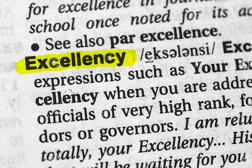Highlighted Word Excellency Concept and Meaning Stock Photo - Image of ...
