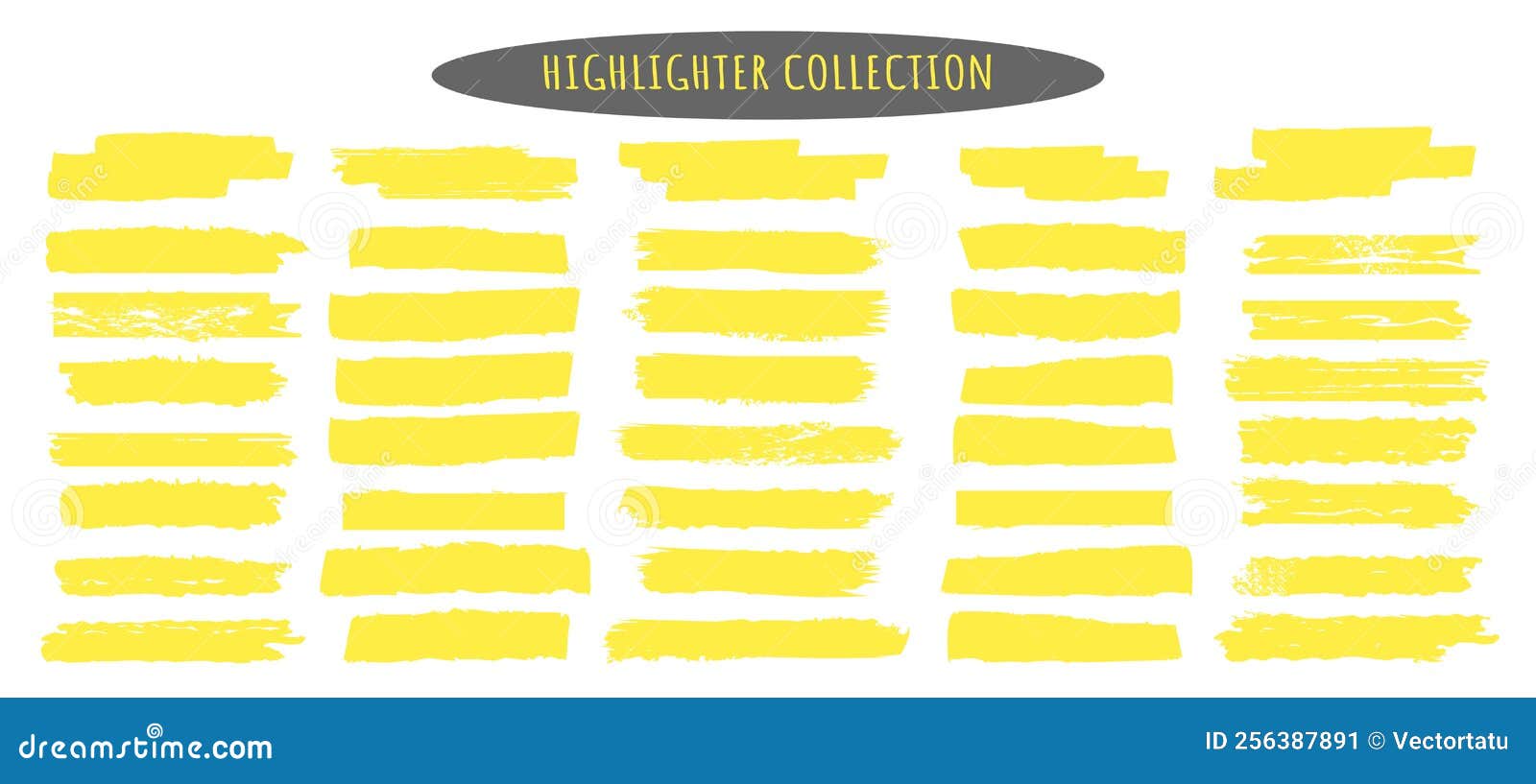 Highlighter brush textures stock vector. Illustration of graphic ...