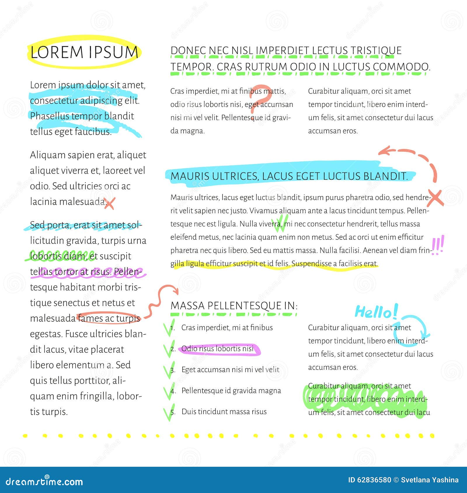 Highlighter Elements Collection Stock Vector - Illustration of design ...