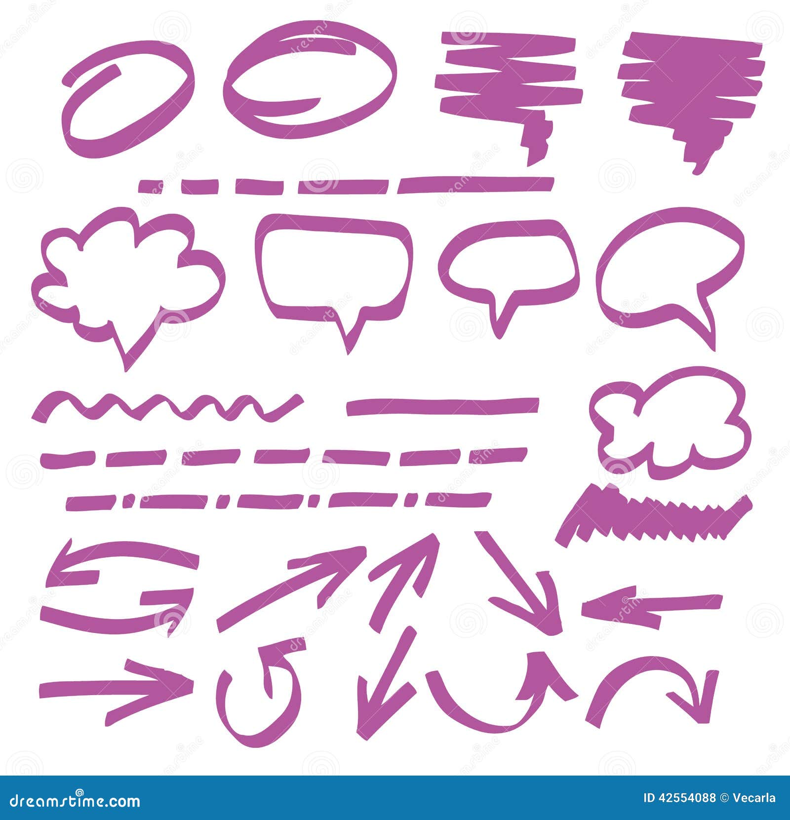 Highlighter Elements Vetor Illustration Stock Vector - Illustration of ...
