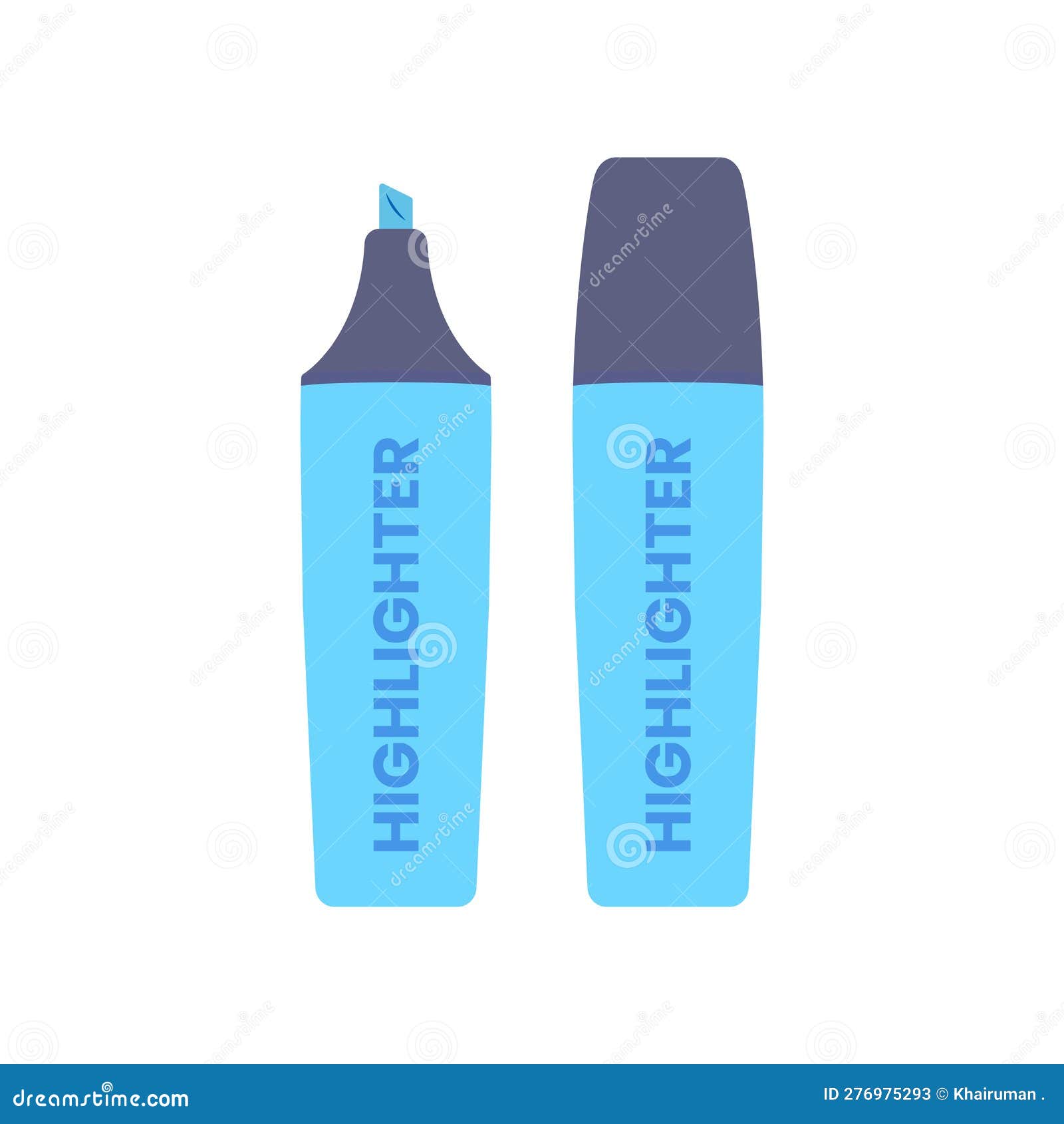 Highlighter Flat Illustration. Clean Icon Design Element on Isolated ...
