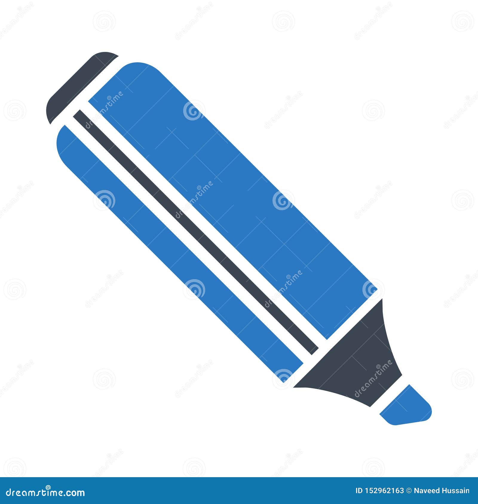 Highlighter Glyph Colour Vector Icon Stock Vector - Illustration of ...