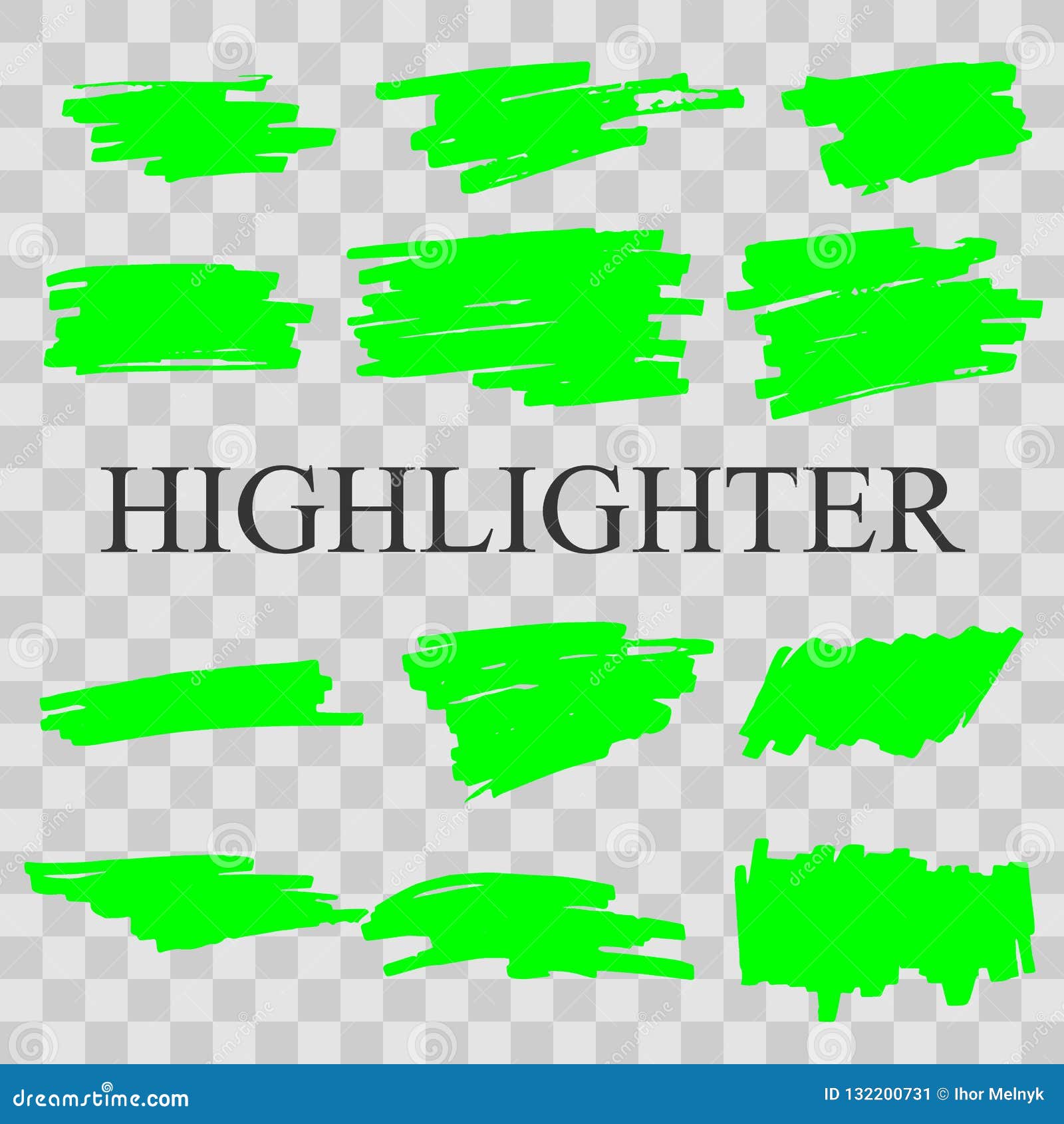 Highlighter stock vector. Illustration of grunge, highlight - 132200731
