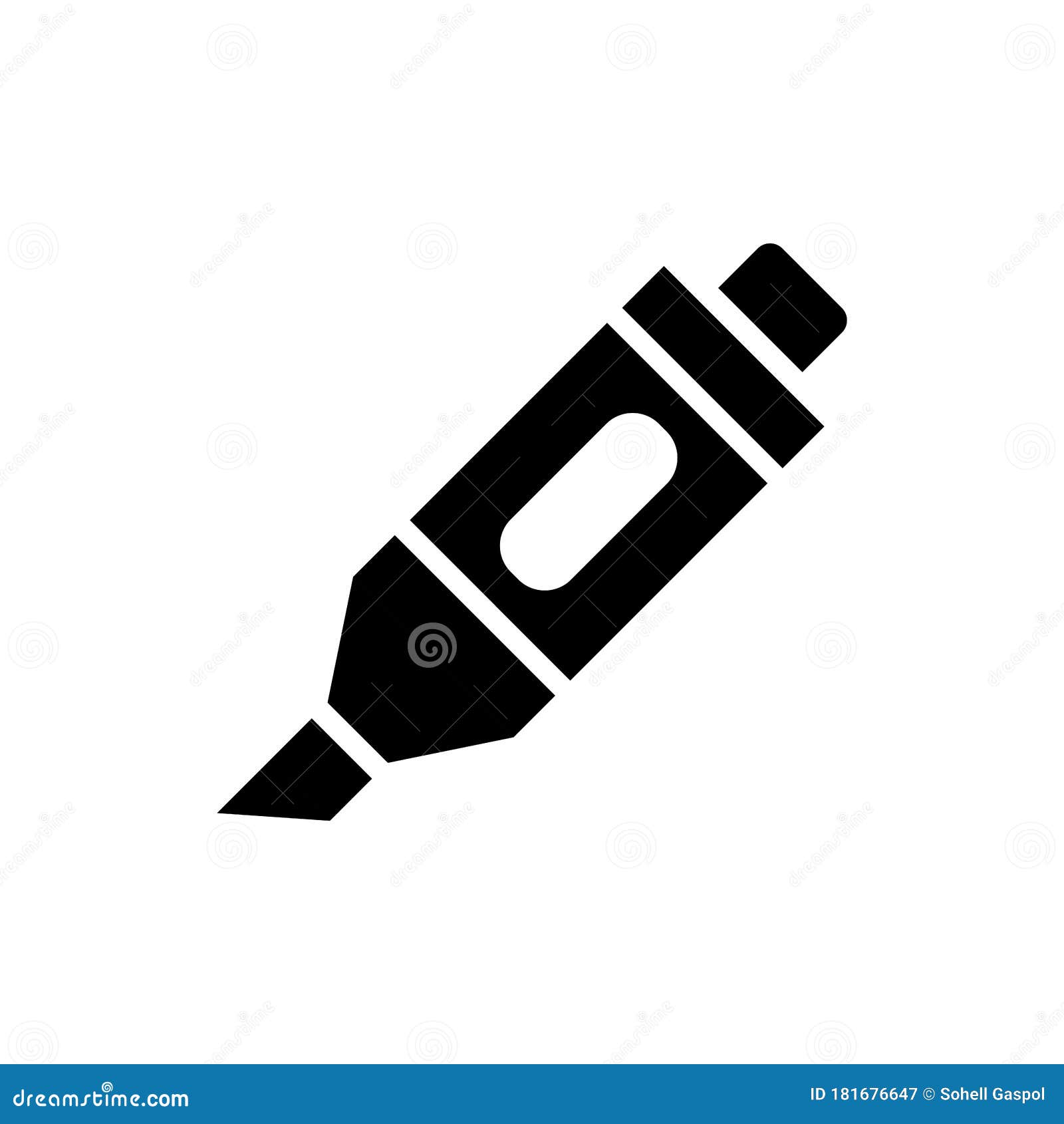 Highlighter Icon Design Vector Logo Stock Vector - Illustration of ...