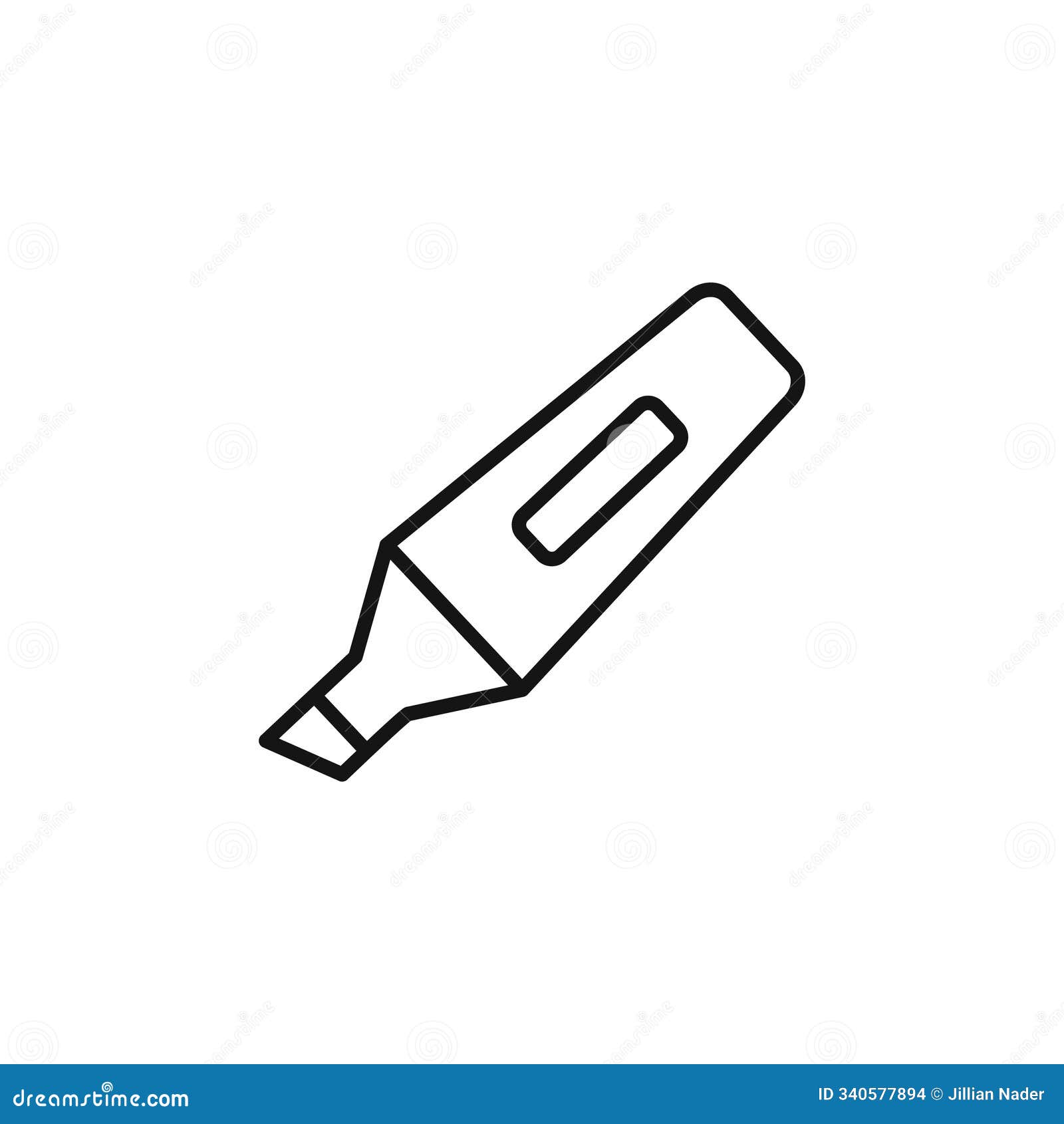 Highlighter Icon Thin Line Art Isolated Stock Illustration ...