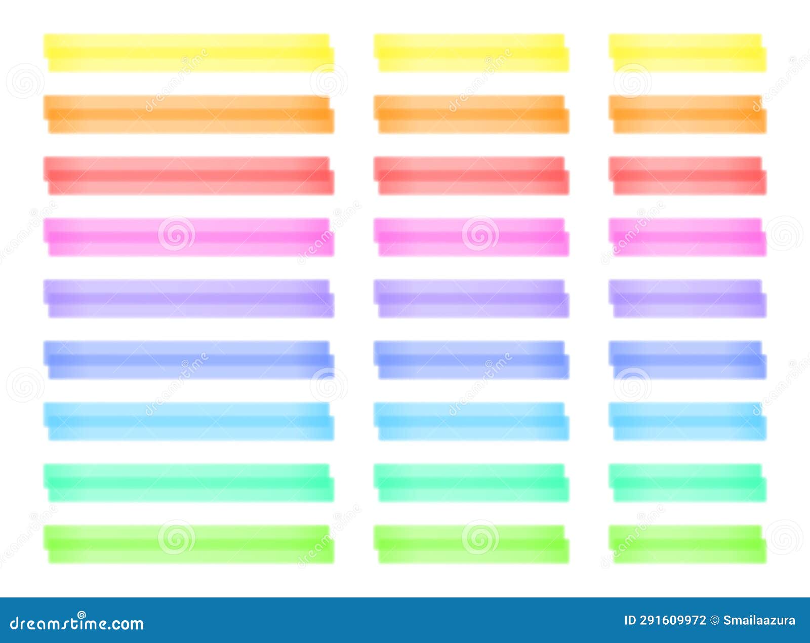 Highlighter Lines Set, Pen Marker Stripes, Transparent Brush Lines ...