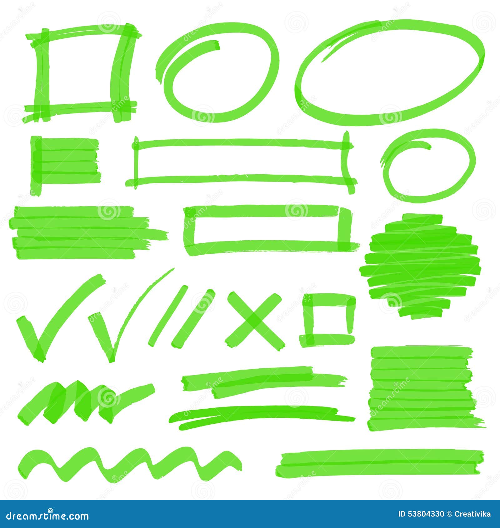 Highlighter Marking Design Elements Stock Vector - Illustration of ...