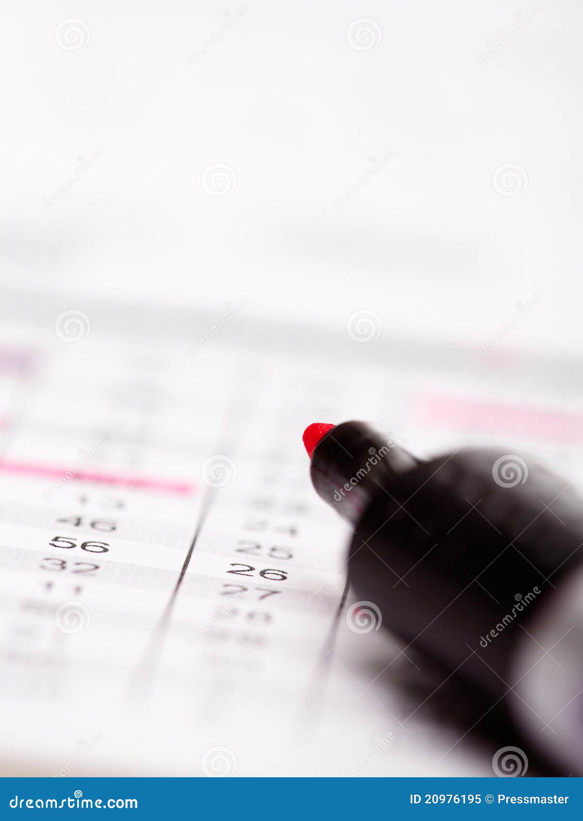 Highlighter on paper stock image. Image of detail, concept - 20976195