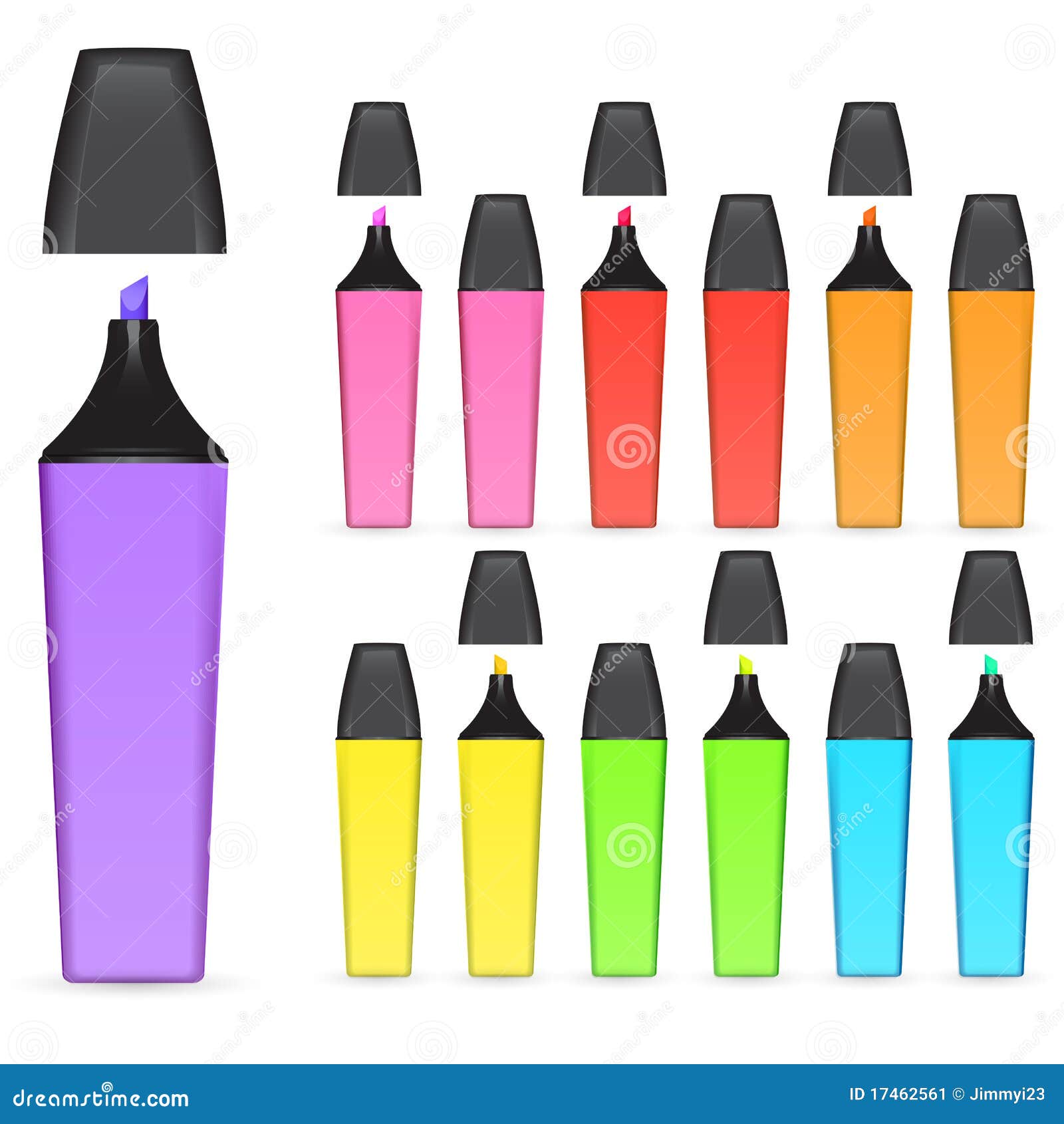 Highlighter pen stock vector. Illustration of highlight - 17462561