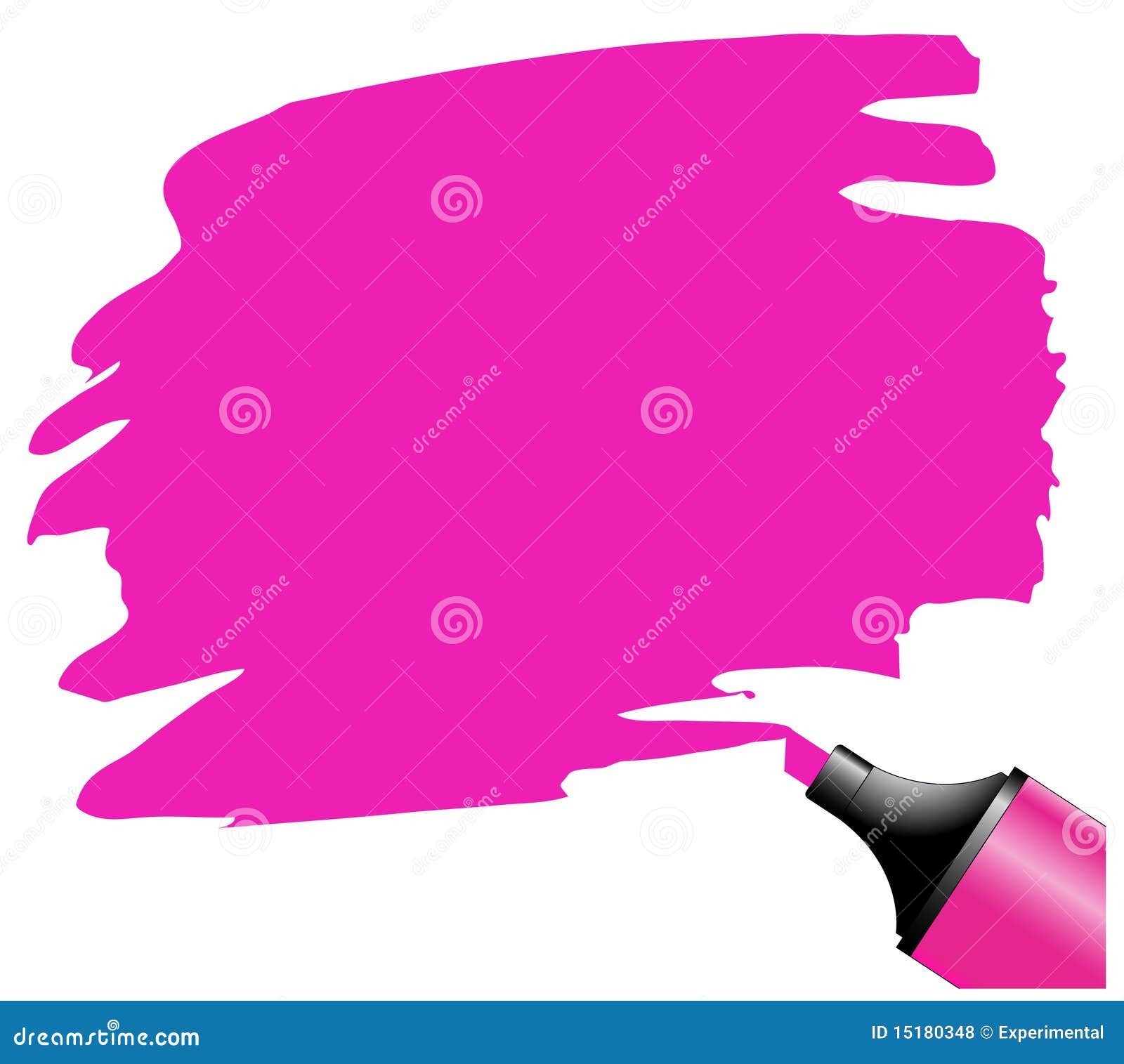 Highlighter Pen with Scribbles Stock Vector - Illustration of canvas ...