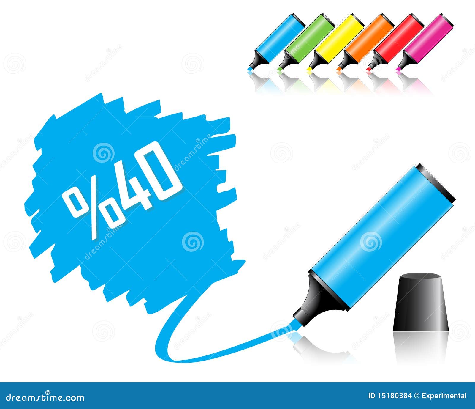 Highlighter Pen with Scribbles Stock Vector - Illustration of ...