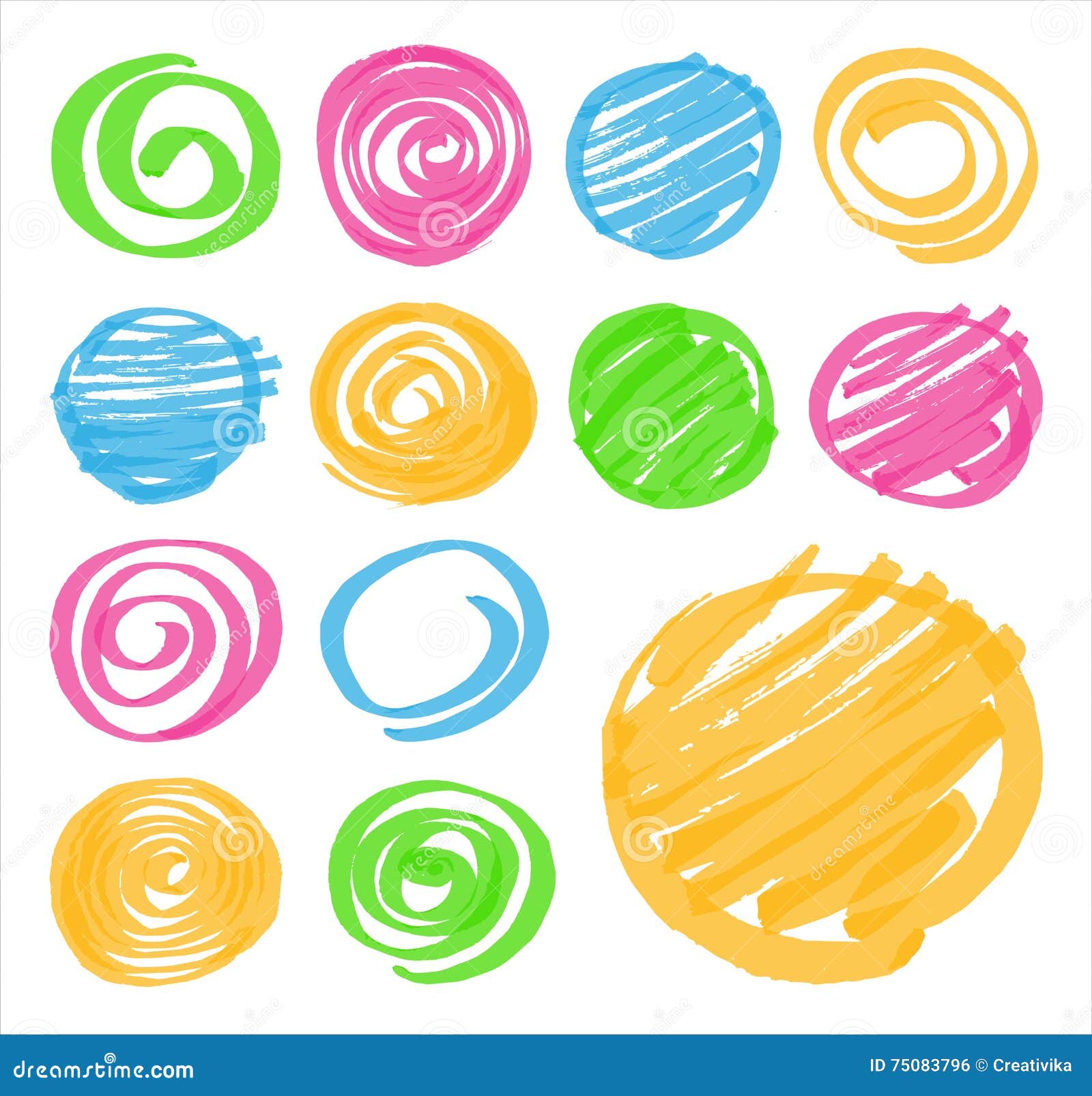 Highlighter Shaded and Spiral Design Elements Stock Vector ...