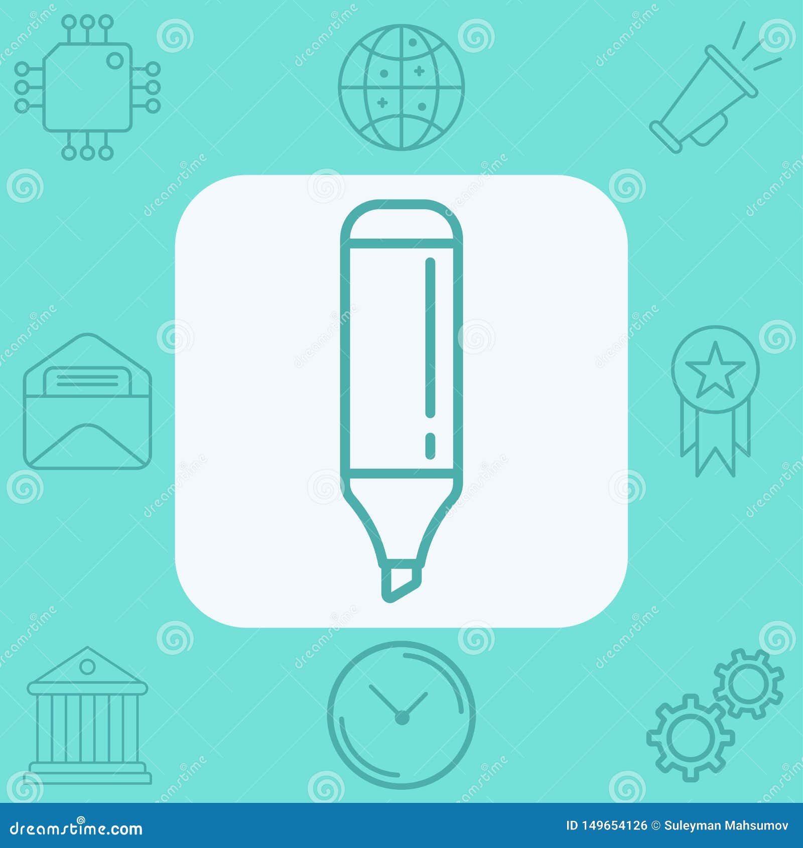 Highlighter Vector Icon Sign Symbol Stock Illustration - Illustration ...