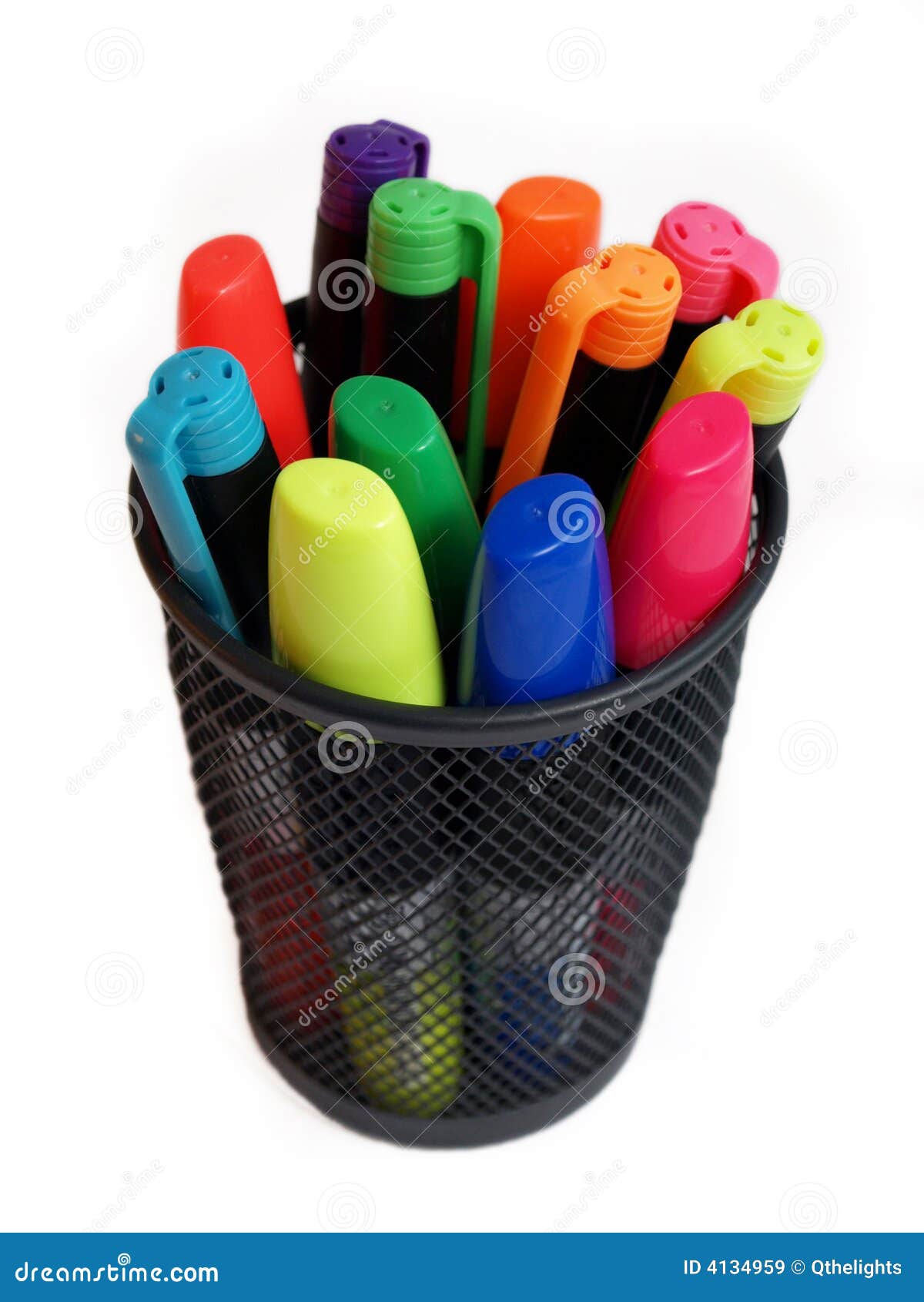 Highlighters stock image. Image of textas, orange, supplies - 4134959
