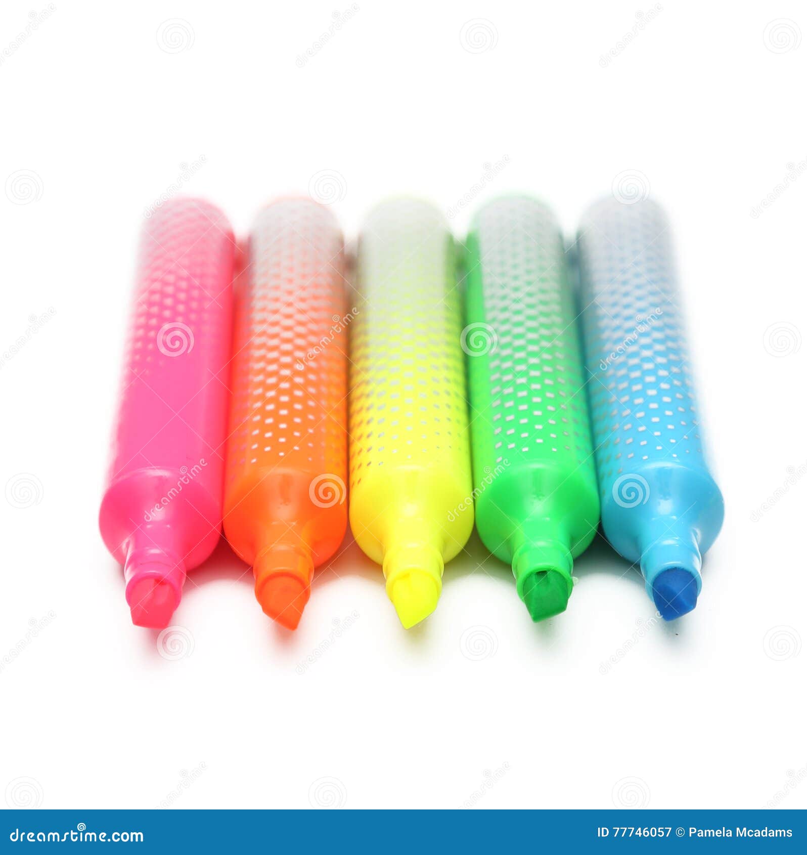 Highlighters stock image. Image of background, blue, yellow - 77746057
